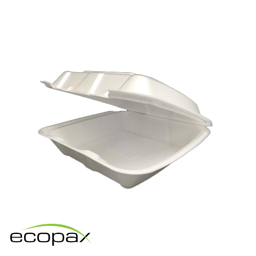 Ecopax RE993S - Clamshell Container - Foam - 1 Compartment - Large - W ...